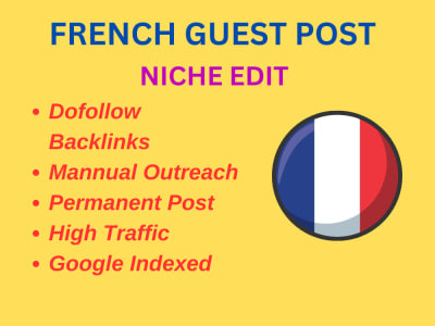 French guest post on high quality French blogs | Upwork