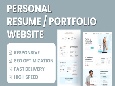 Resume website portfolio website personal portfolio cv website | Upwork