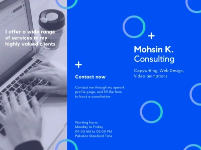 Book a Writing & Translation Consultation with Mohsin K. | Upwork