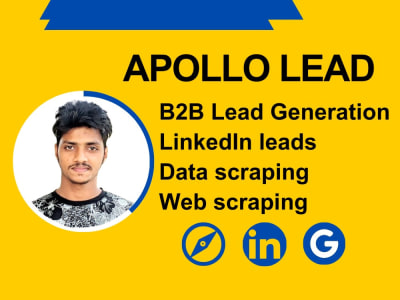 Unlimited email export and b2b lead generation from apollo | Upwork