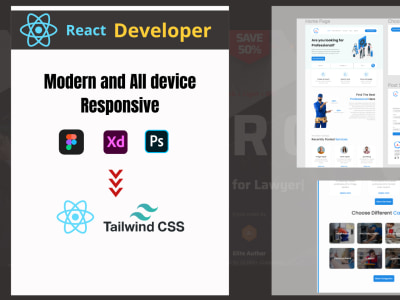 React JS | React Developer | Front End Developer | CSS HTML | TAILWIND CSS | Upwork