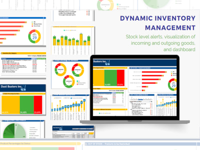 A Dynamic Inventory Control in Excel | Stock Levels Data | Upwork