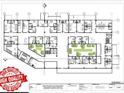 Draw architectural blueprints, 2d floor plans in AutoCAD | Upwork