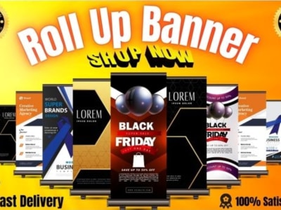 Roll-p, pull-up, stand, Signage banner design for your business | Upwork