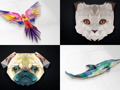 A Low or High Polygon logo or Geometric Character Design | Upwork