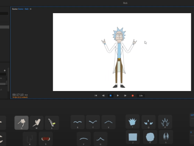 Adobe character animator puppet that you can animate with webcam or ...