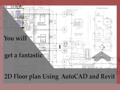 A fantastic 2d floor plan using AutoCAD and Revit | Upwork
