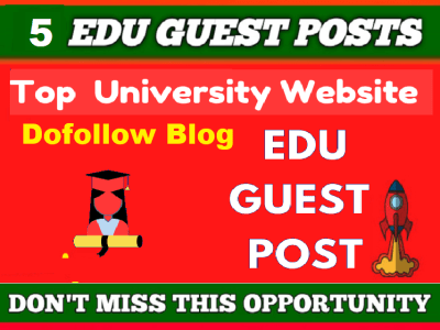5 Edu Guest Posts on DA90, DR80 Top Universities Write & Publish | Upwork