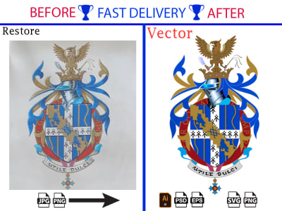 Convert raster logo into vector high resolution ai, eps, svg | Upwork