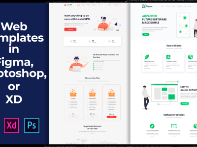 A web template designed in Figma | Upwork
