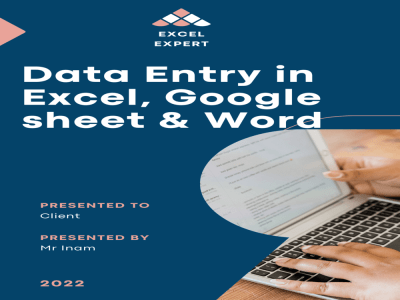 Data entry on Excel | Google sheets & excel automation | Upwork
