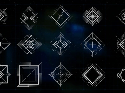 Abstract geometric sci-fi HUD widgets | Upwork