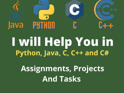 Help in Java, Python, C plus plus, C, and c sharp Assignments and ...