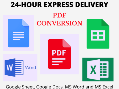 An Express PDF to Word, Excel, Google Sheet, Google Docs Conversion. | Upwork