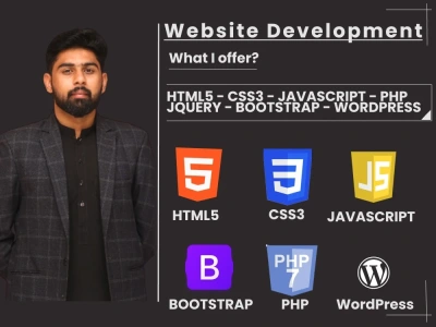HTML CSS JavaScript Jquery Bootstrap php wordpress website with ...