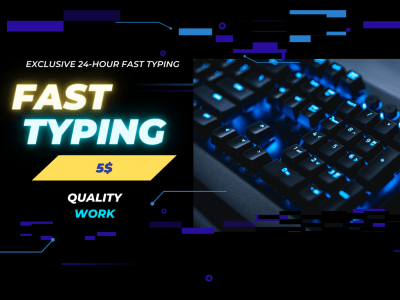Accurate and fast typing work | Upwork