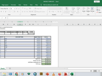 Automated ms excel sales invoice | Upwork