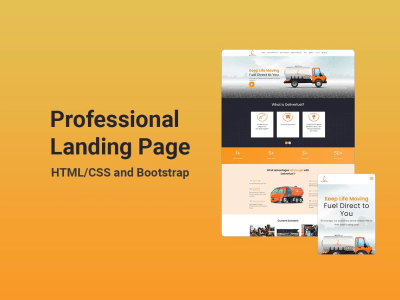 Responsive HTML/CSS and Bootstrap Landing Page or Website | Upwork