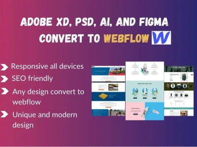 Figma, Adobe XD, PSD, AI, and Sketch to Webflow conversion | Upwork
