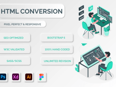 PSD, Figma, Sketch, Adobe XD To HTML, CSS, BootStrap, jQuery, JS | Upwork