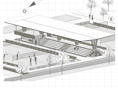 A creative illustrated 2D image for your architecture draw projects ...