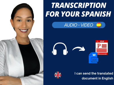 A High-Quality Transcription of your spanish audio/video 24hrs. | Upwork