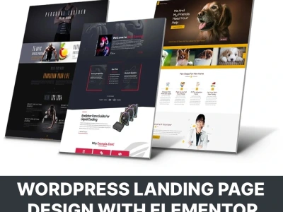 Landing page design using elementor pro | website design | WordPress Design | Upwork