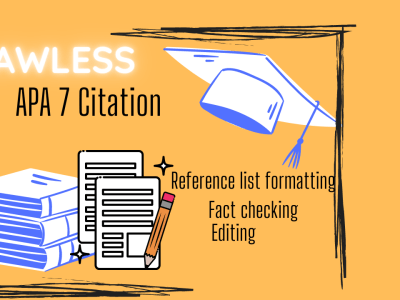 A flawlessly formatted APA 7 citation reference list | Upwork