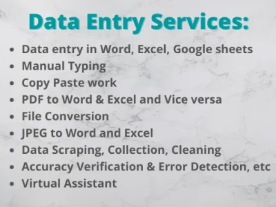 Data Entry in Word, Excel, Typing, PDF to Word with 100% Accuracy | Upwork