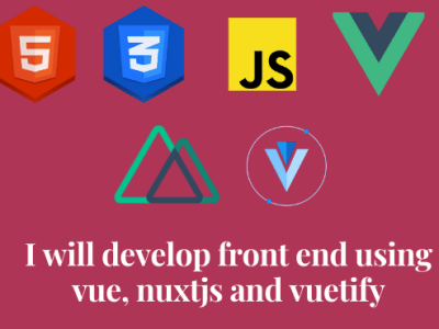 Front end web app using vue js, vuetify and nuxt js | Upwork