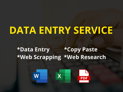 Accurate data entry, manual typing, Word and Excel | Upwork