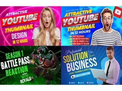 Professional eye catchy and attractive youtube thumbnail | Upwork