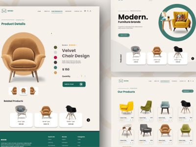 MODERN FURNITURE WEBSITE DESIGN. | Upwork