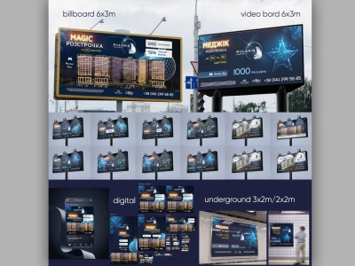 Creative billboard / roll-up/ yards / signboards with digital resizes ...