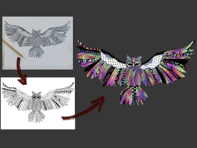 Your hand drawing converted into digital illustration | Upwork