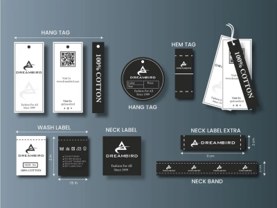 Luxury clothing tag hang tag clothing label product label | Upwork