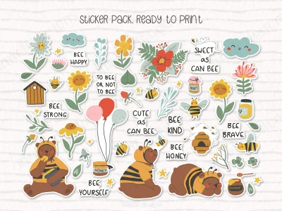 A sticker pack ready to print | Upwork