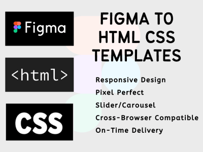Figma to html css responsive template design | Upwork
