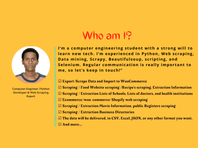 Web Scraping |Python Web Scraping|Data Extraction & Mining| Web Automation | Upwork