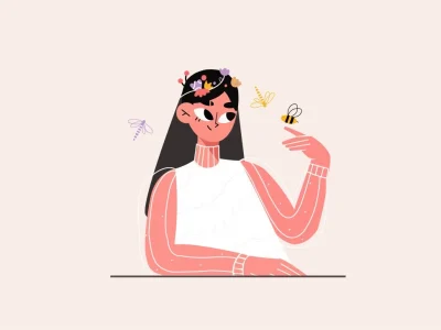 2D cartoon flat characters | Grain Effect | Upwork