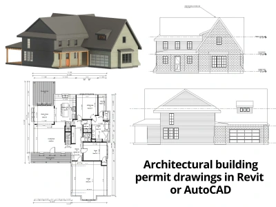 Architectural building permit drawings in Revit or AutoCAD | Upwork