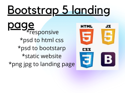 Html bootstrap 5 responsive website | Upwork