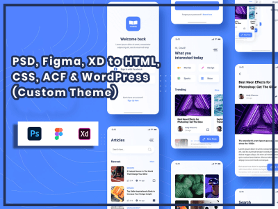 PSD | Figma | XD to HTML | CSS | ACF & WordPress (Custom Theme) | Upwork