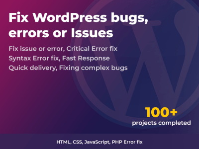 WordPress bugs, errors, and issues for your website fixed | Upwork