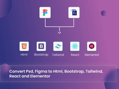 Psd Figma To Html Css Bootstrap Tailwind Css Responsive Website