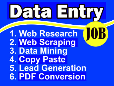 Fast data entry, copy-paste, web research, typing, and Lead Generation | Upwork