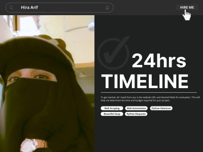 Python data extraction, and selenium automation in less than 24 hours | Upwork