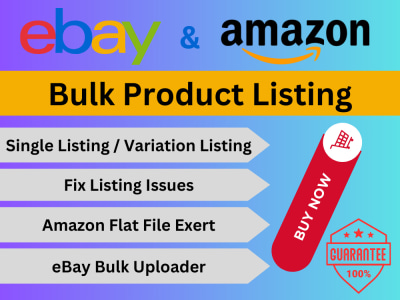 EBay bulk product listing | Amazon Flat File expert | fix Search Suppressed | Upwork