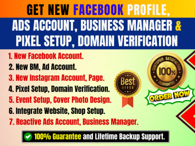 Facebook Ads Account, Business Manager, Pixel Setup & Domain Verification | Upwork