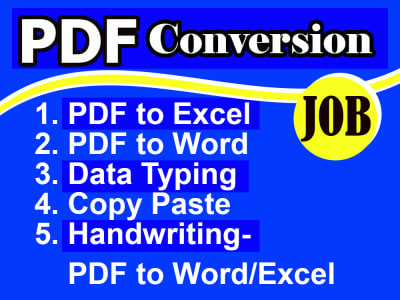 Professional PDF Conversion and PDF to Word/Excel | Upwork